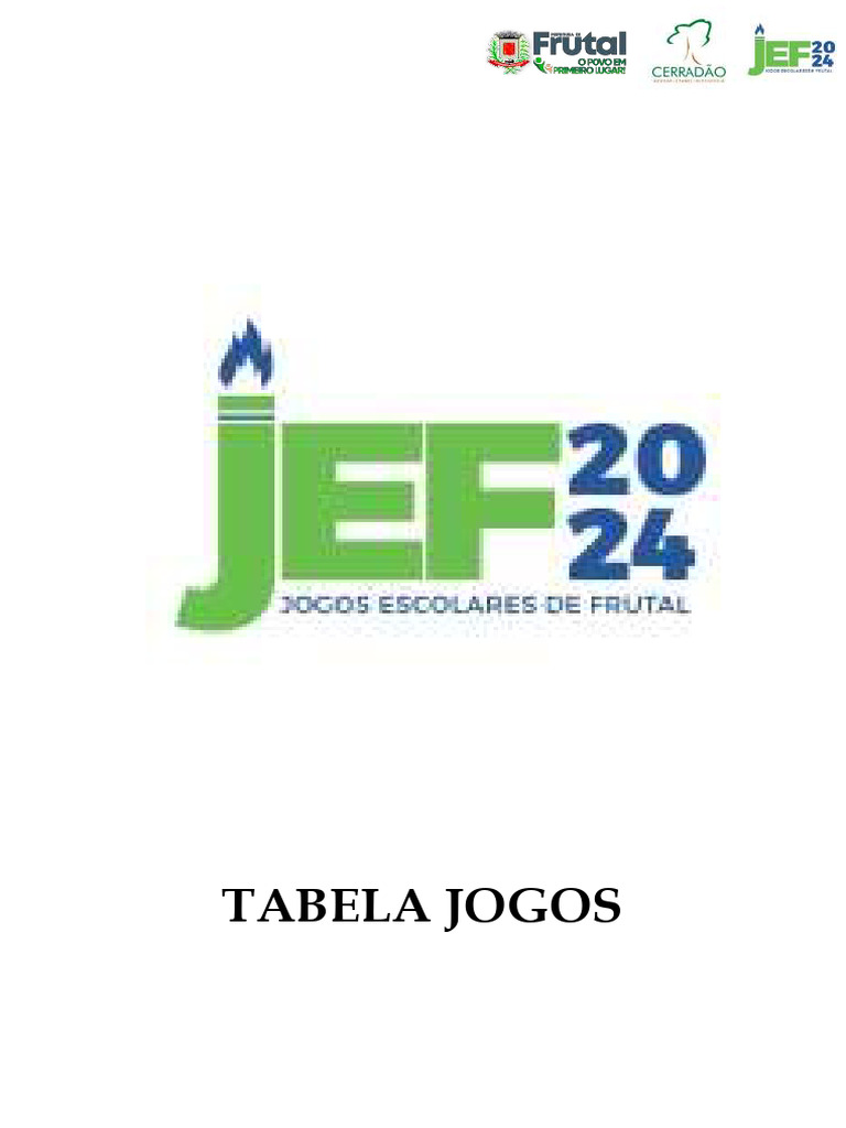 Tabela Jogos Jef 2024 | PDF