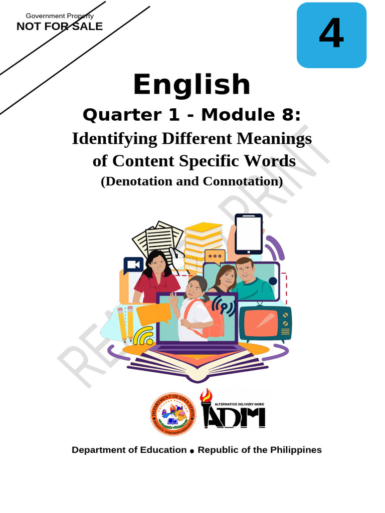 English4 q1 Mod8 Denotationconnotation v5 | PDF