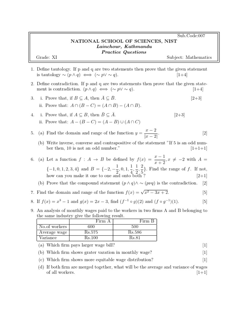 Maths practice ques | PDF Maths practice ques | PDF