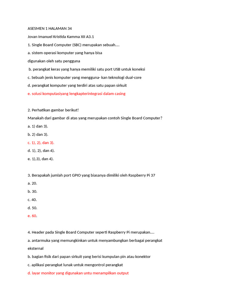 ASESMEN Jovan Imanuel Kristida Kamma | PDF