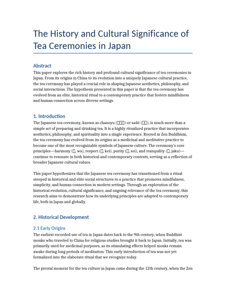Japanese Tea Ceremony's Mindfulness Impact | PDF | Religion & Spirituality