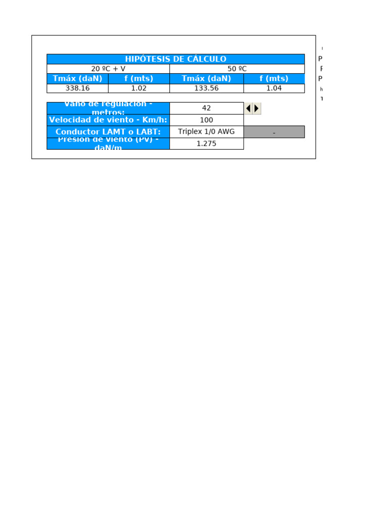 Tabla de Tendido BT TR9 VSC | PDF