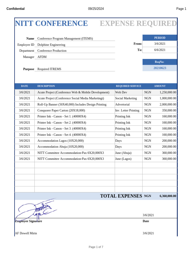 Simple Expense Report | PDF