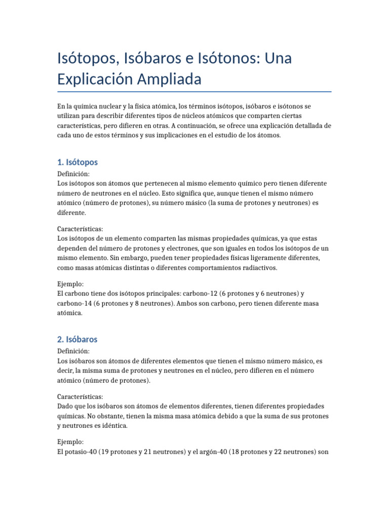 Isotopos Isobaros Isotonos Pdf