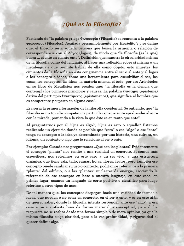 U1 - T1 - Qué Es La Filosofía | PDF | Conocimiento | Ciencias sociales