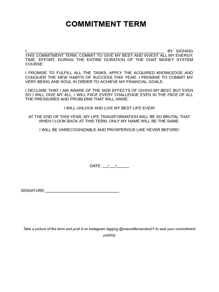 Commitment Term | PDF