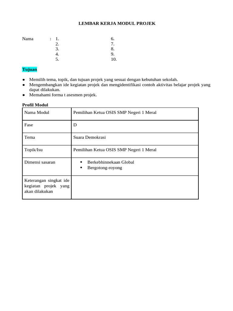 LK 4. Modul Projek | PDF