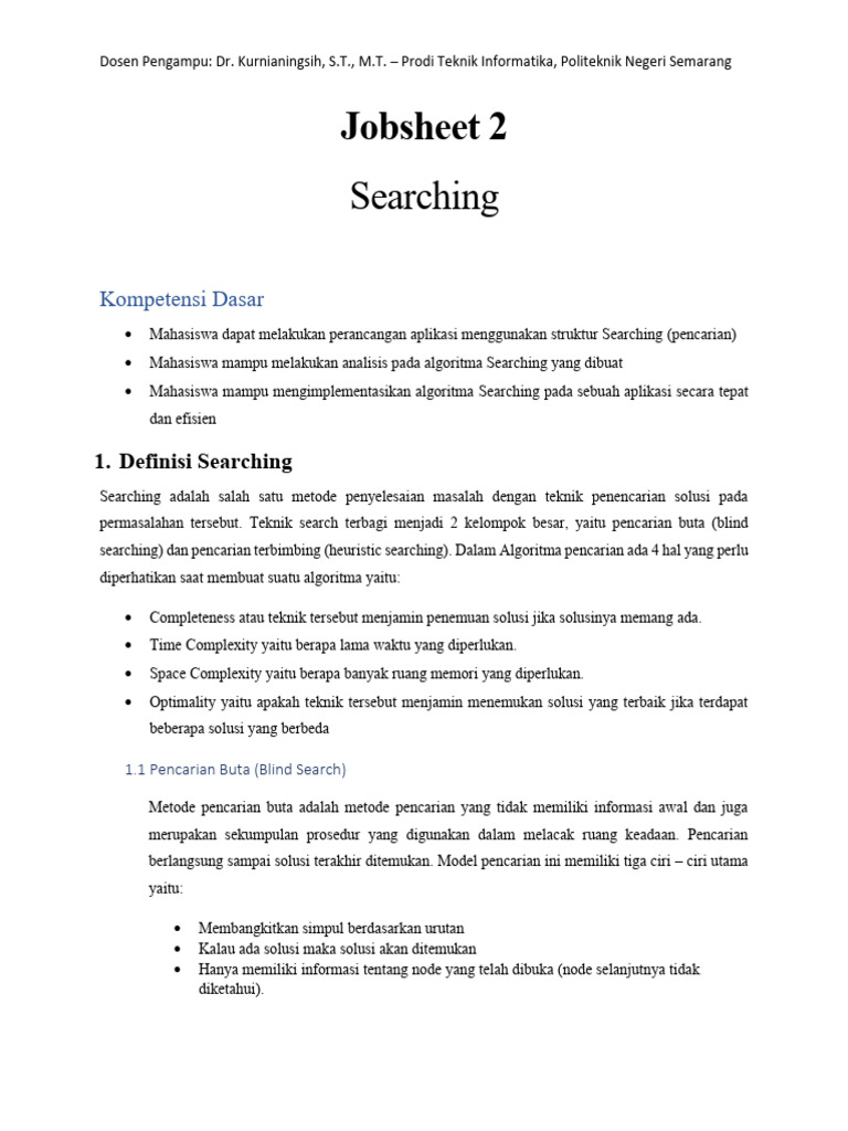 Jobsheet Week 2 | PDF