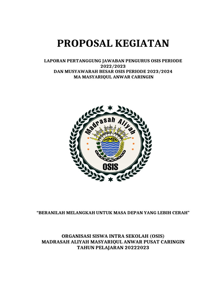 PROPOSAL LPJ OSIS | PDF