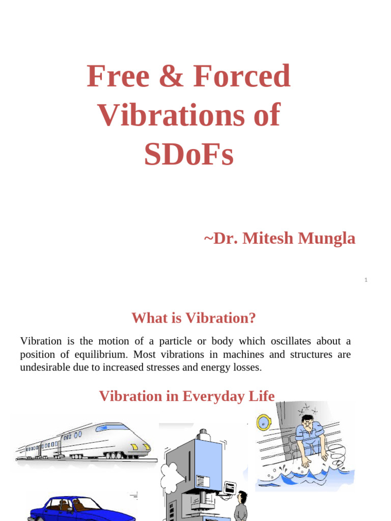 Free Forced Vibrations SDOF MJM | PDF