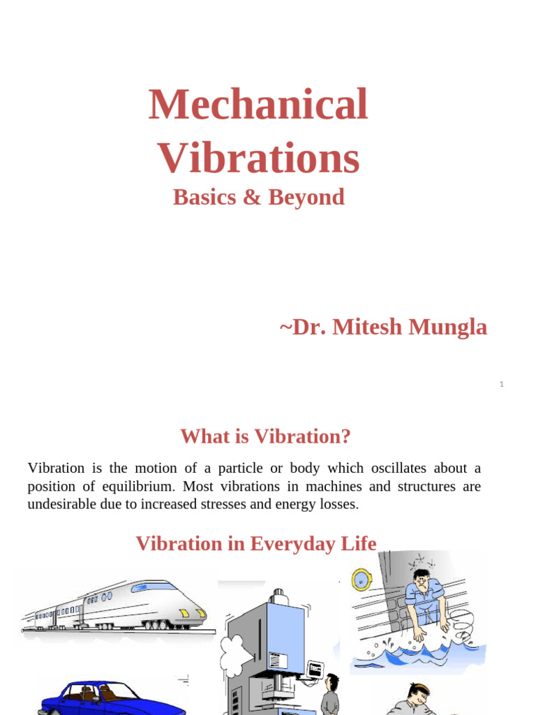 Mechanical Vibration Basics and SDOF MJM | PDF