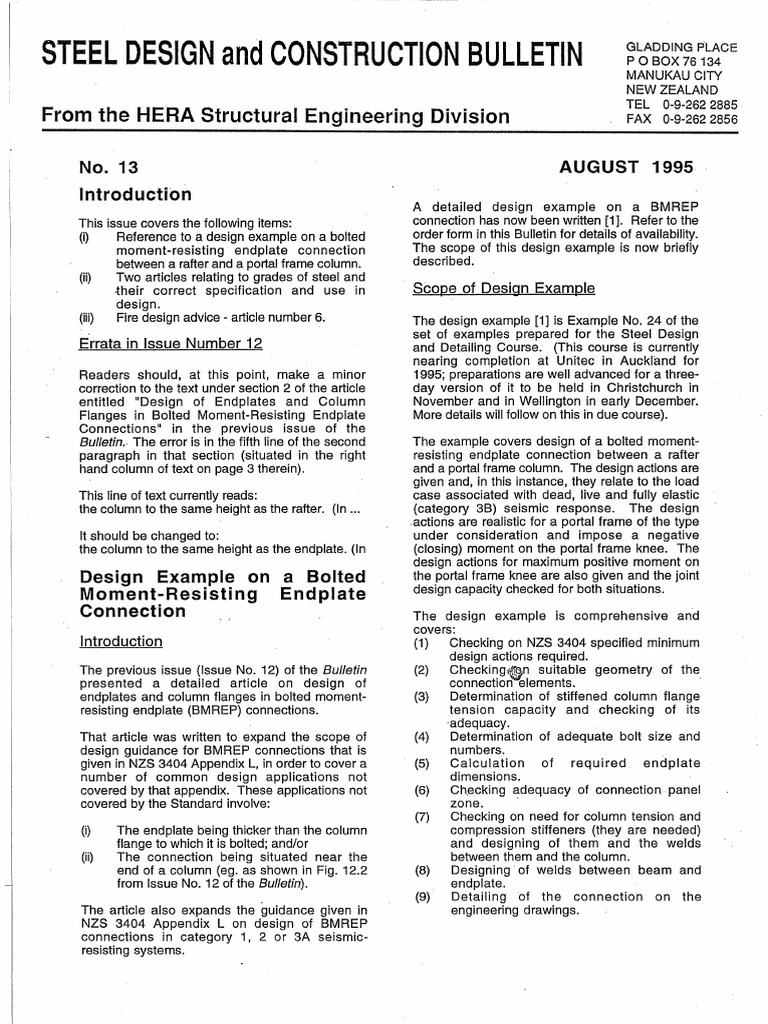 Design & Construction Bulletin 13 (Steel Grade) | PDF