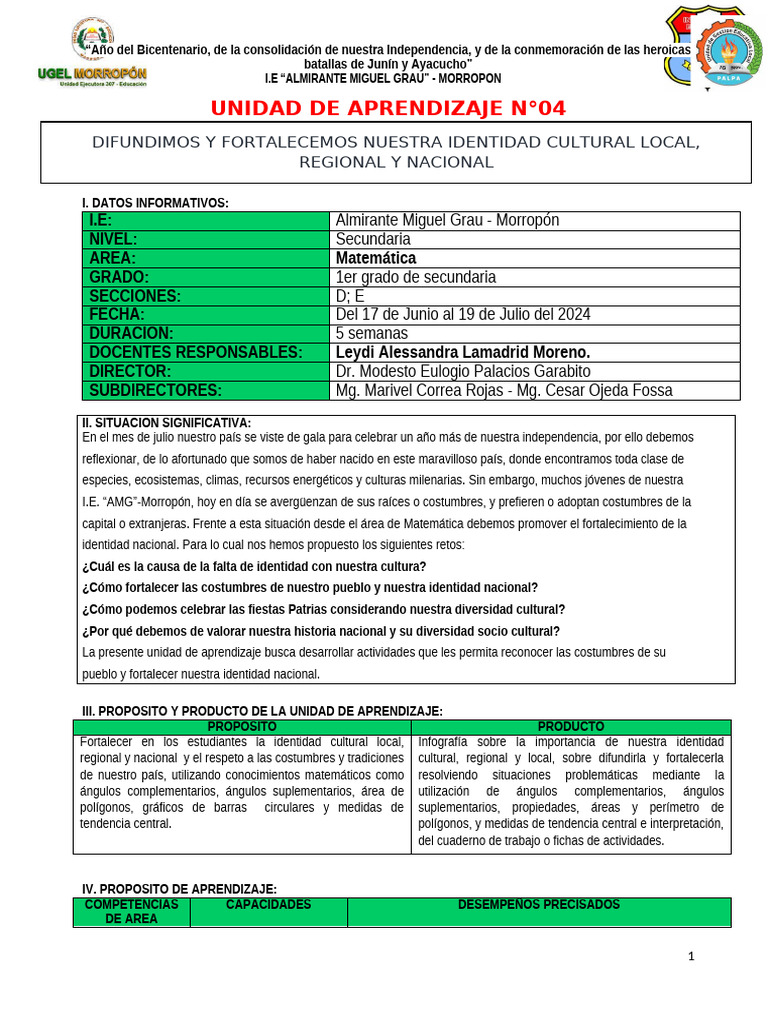 1° Uda 04 Matematica | PDF