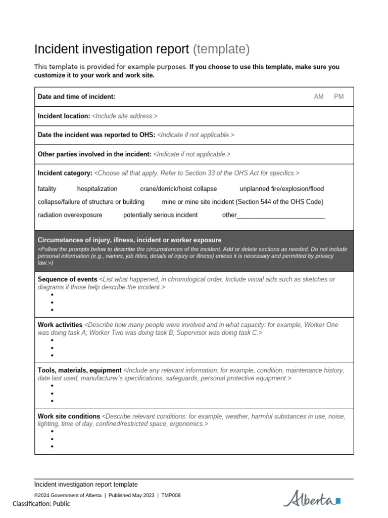 Incident Investigation Report_TEMPLATE | PDF