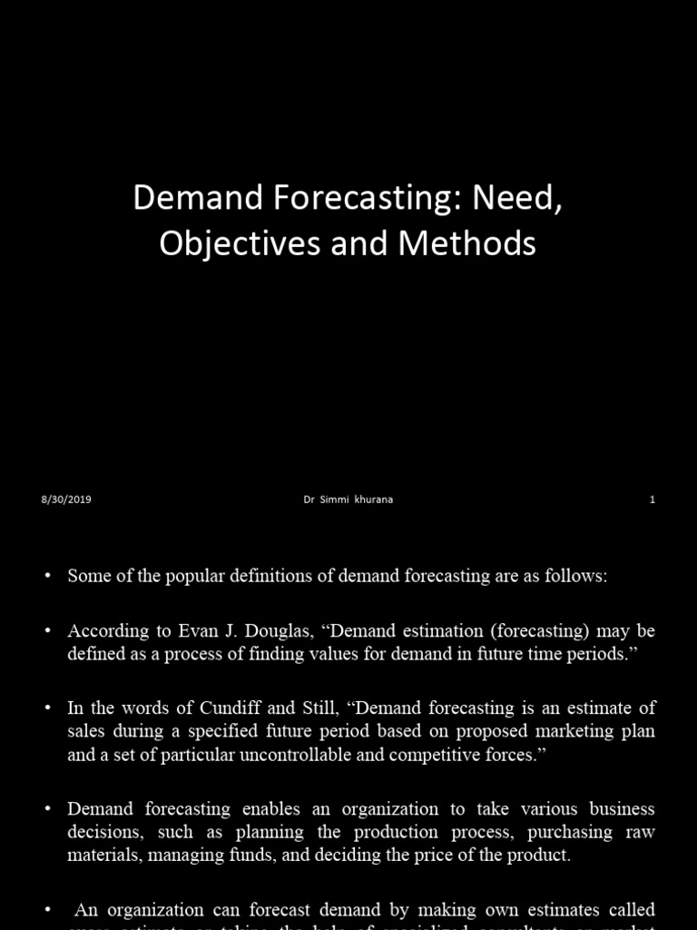 Demand Forecasting | PDF
