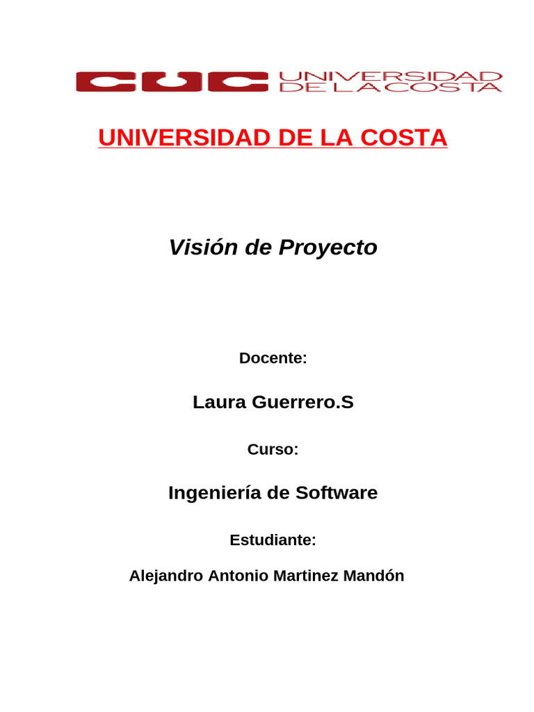 Visión de Proyecto | PDF