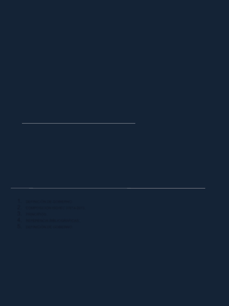 ISO IEC 27014 Gobierno de Seguridad de La Informacion | PDF