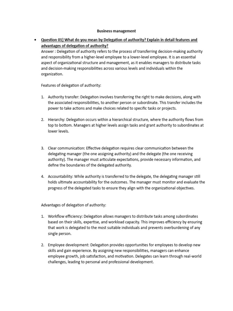 Business Management Assignment | PDF