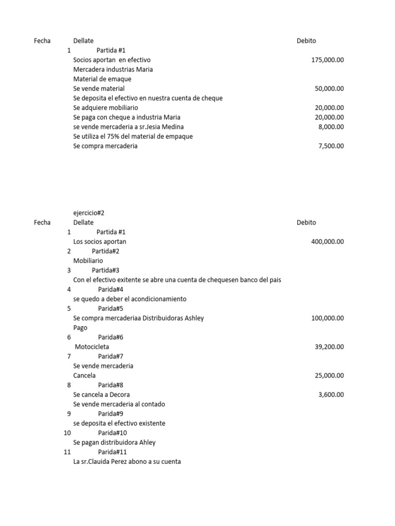Ejercicios Contables.3p | PDF