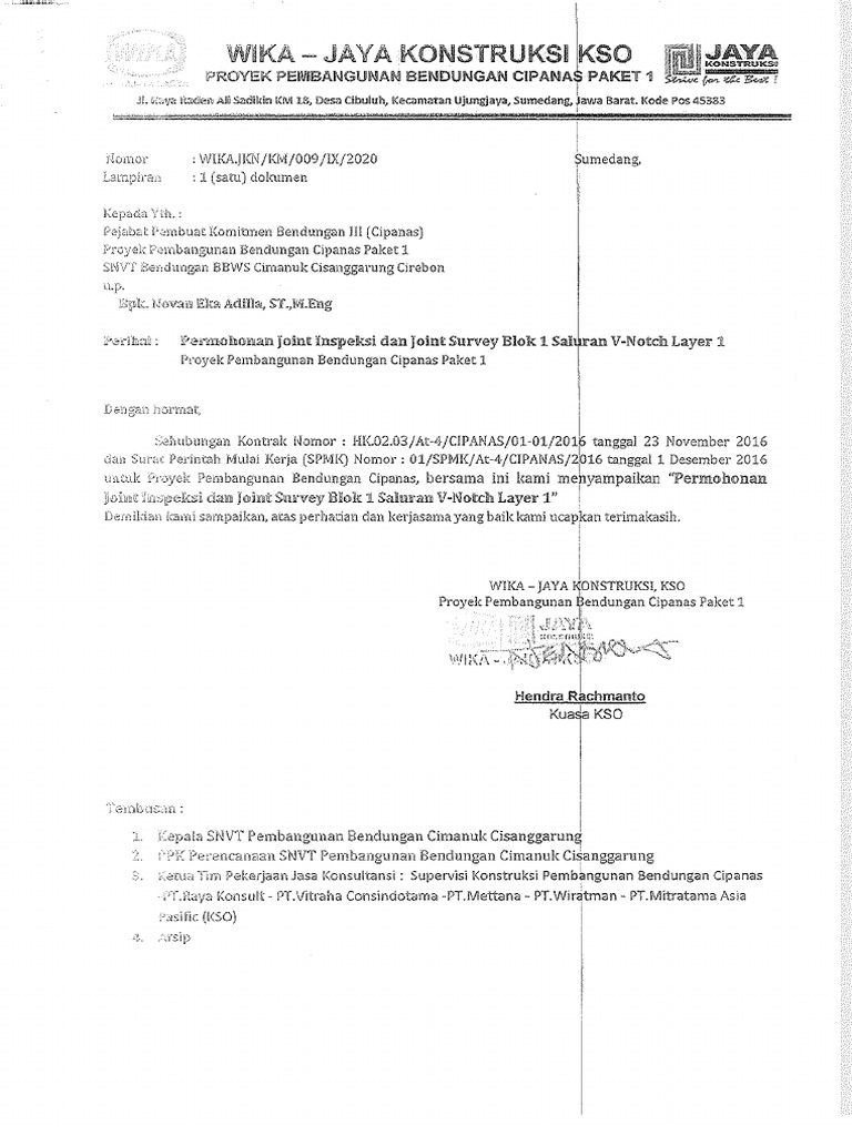 Contoh Requst JI & JS | PDF