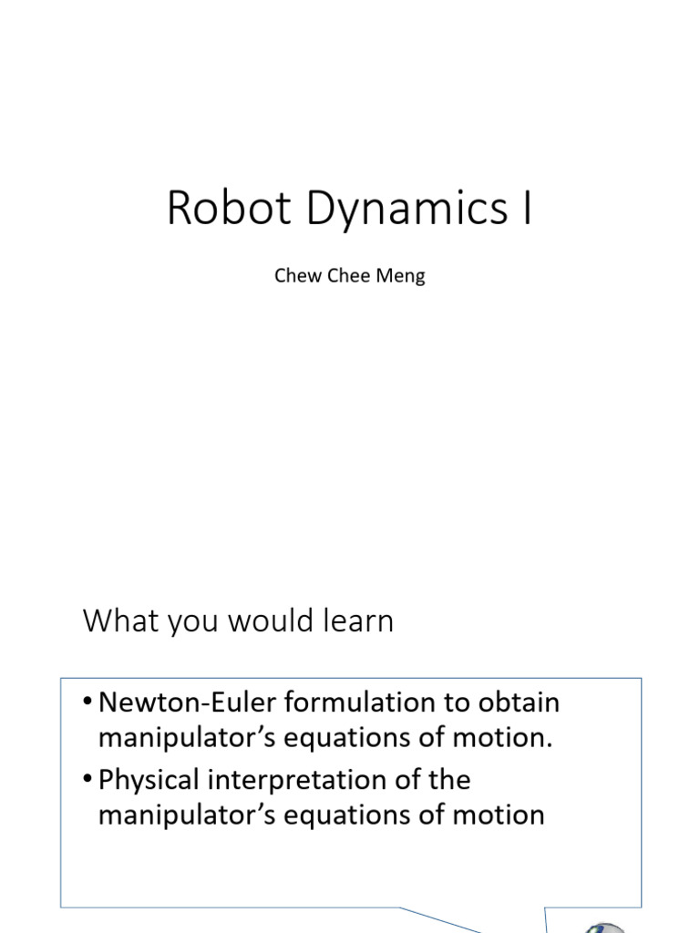 Robot Dynamics 1 | PDF