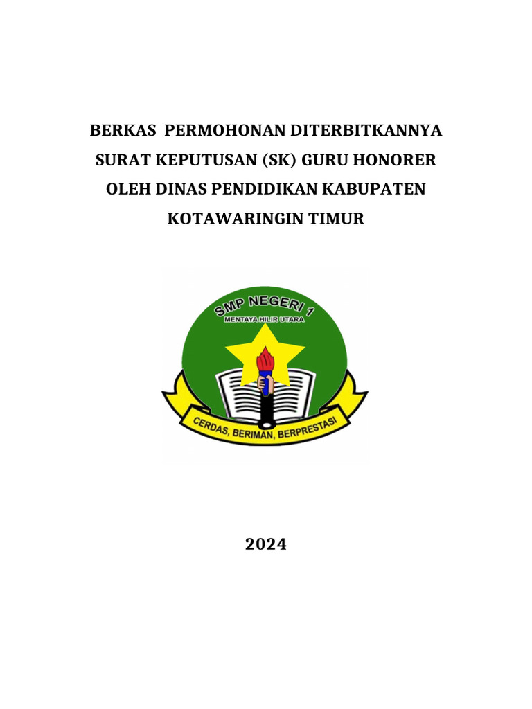 Cover Berkas Permohonan SK | PDF