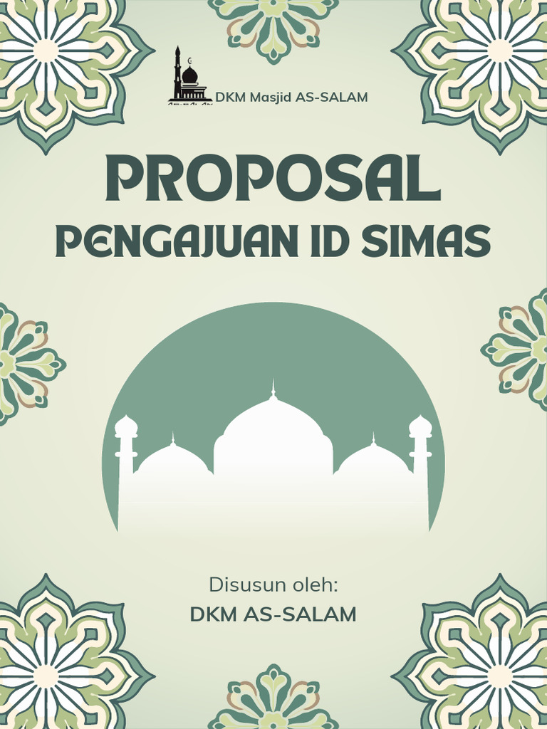 PROPOSAL PENGAJUAN ID SIMAS MASJID KEMENAG | PDF
