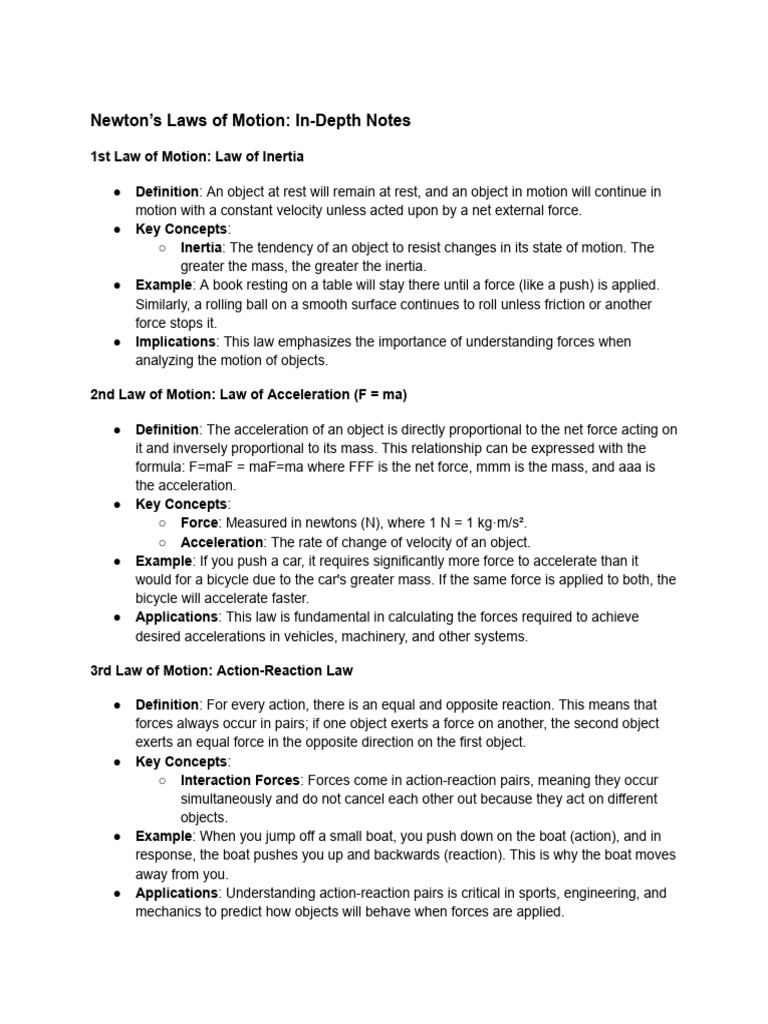 Day 3_ Newton’s Laws of Motion | PDF