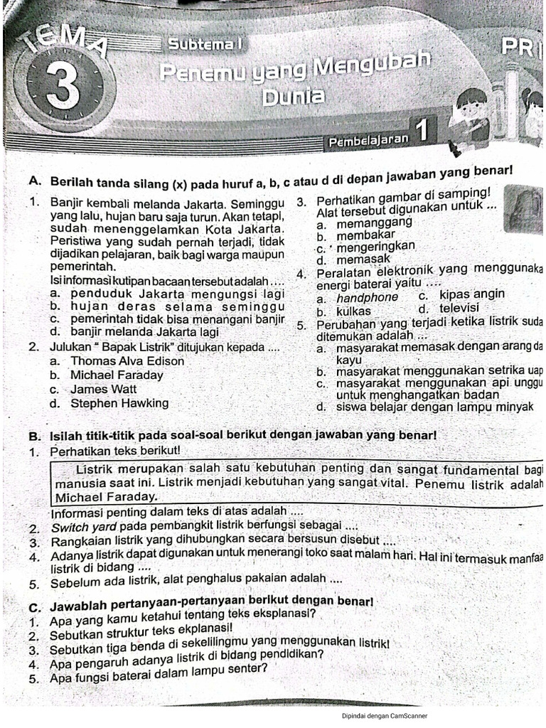 Kelas 6 (Tema 3,4,5) | PDF