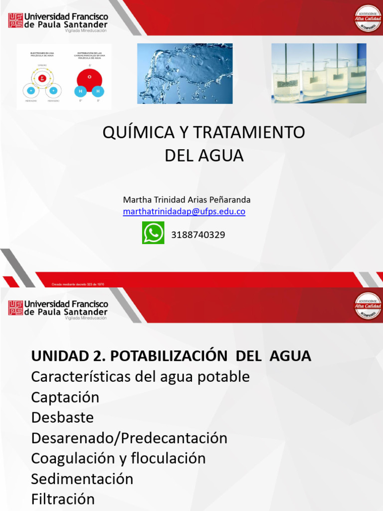 Caracteristicas Del Agua Potable. | PDF
