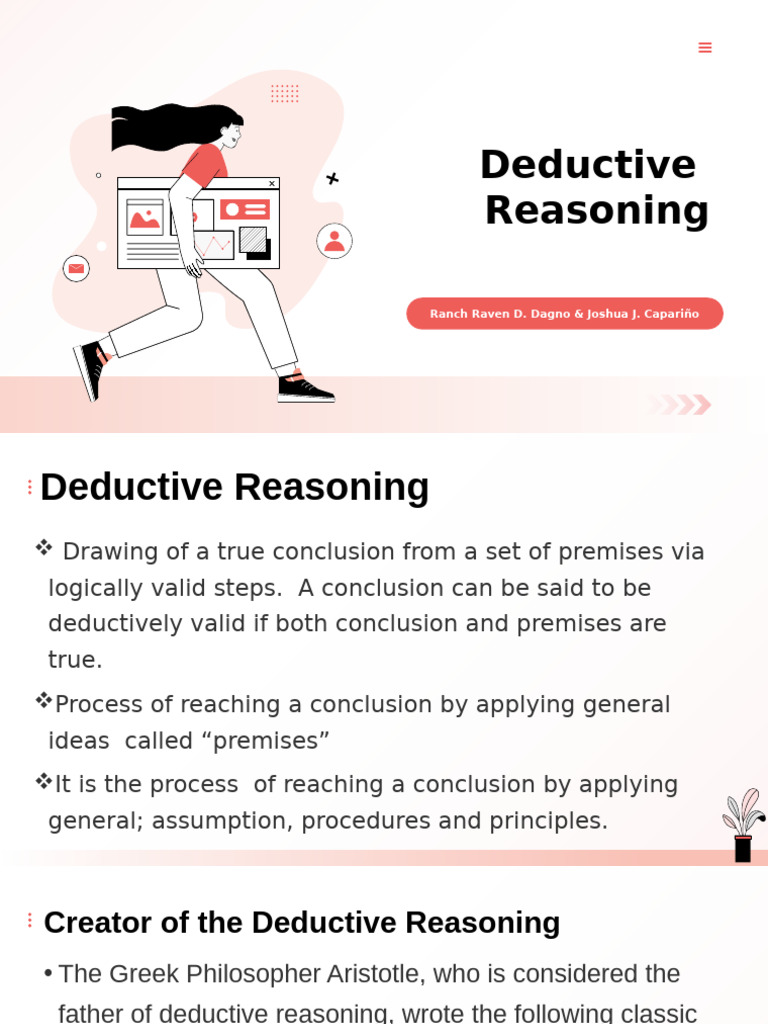 Understanding Deductive Reasoning Concepts | PDF | Deductive Reasoning | Teaching Methods ...