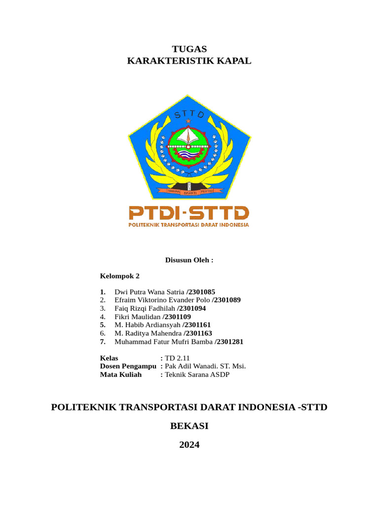 TD 2.11 - Kelompok 2 - Teknik Sarana ASDP | PDF