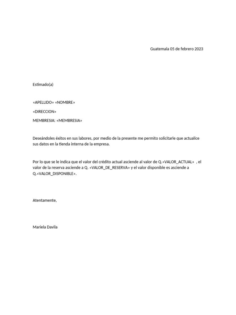 Carta Base | PDF