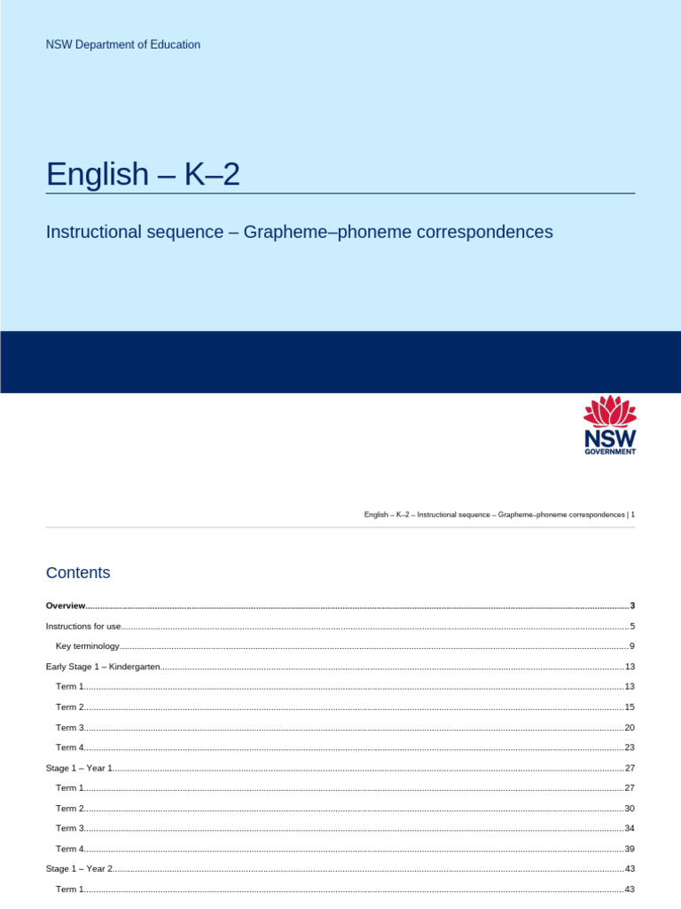K–2 Grapheme-Phoneme Instruction Guide | PDF | Phonics | Vowel