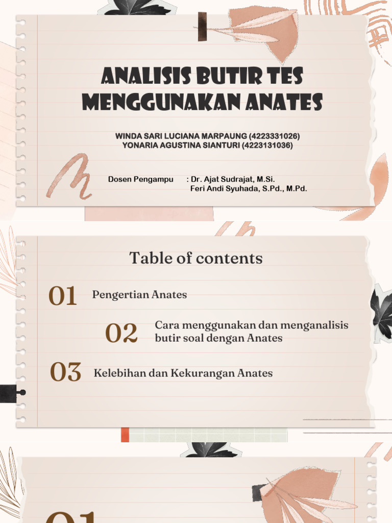 Analisis Butir Tes Dengan Anates - Kelompok 12 | PDF