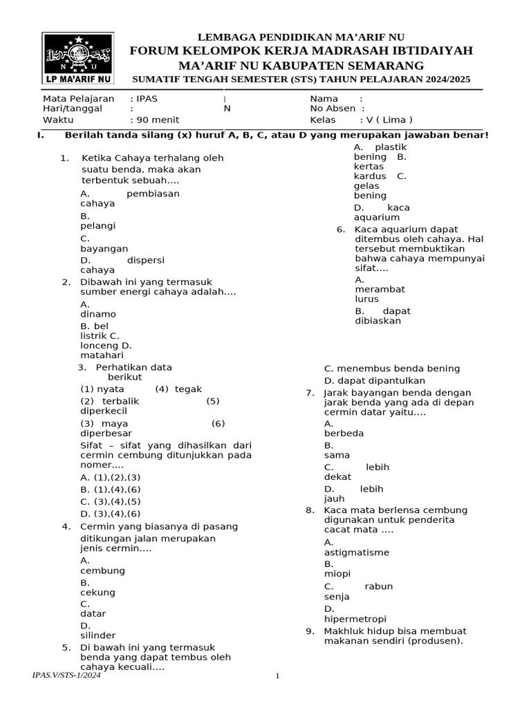 STS IPAS kls 5 | PDF