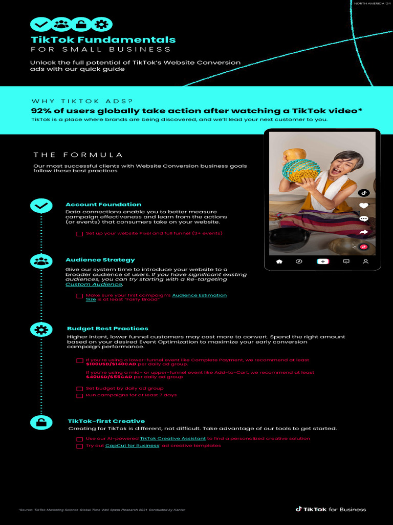 TikTok Fundamentals SMB Web Conversion NA 2024 | PDF