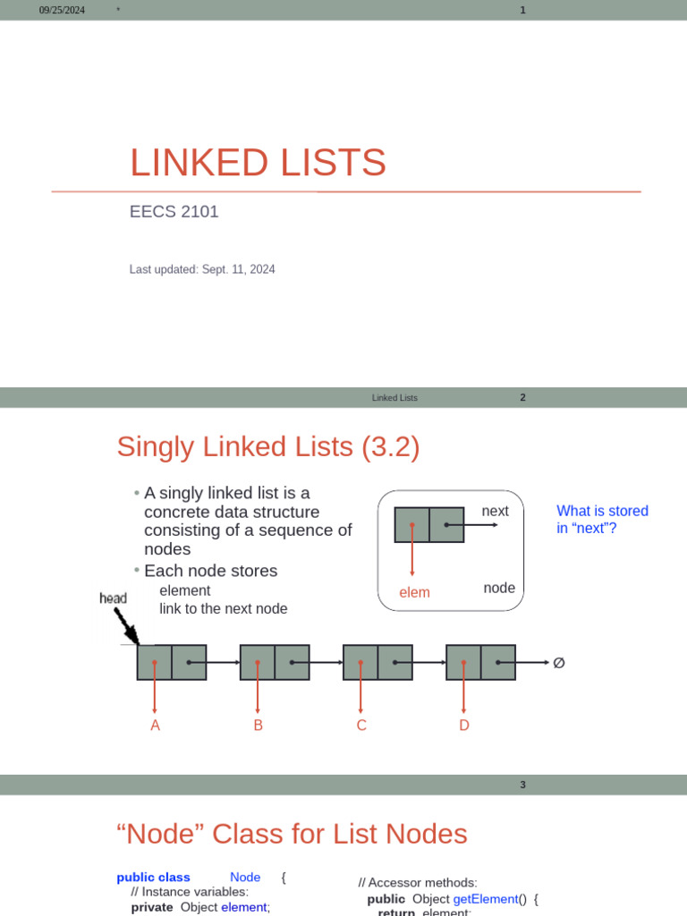 n1 Linked Lists | PDF