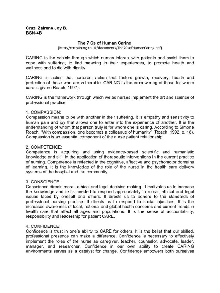 (Http://Ctrtraining Co Uk/Documents/The7Csofhumancaring PDF | PDF ...