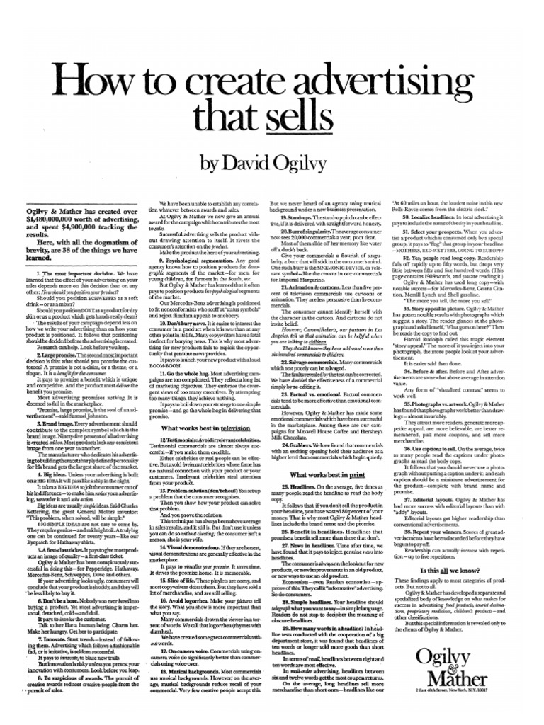 How To Create Advertising That Sells Ad.. | PDF