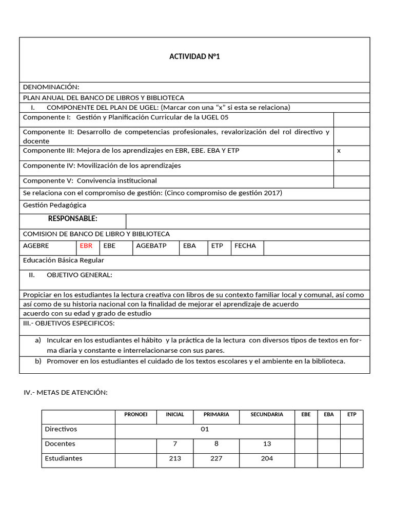 FICHA DE BANCO DE LIBRO Y BIBLIOTECA 2019 | PDF