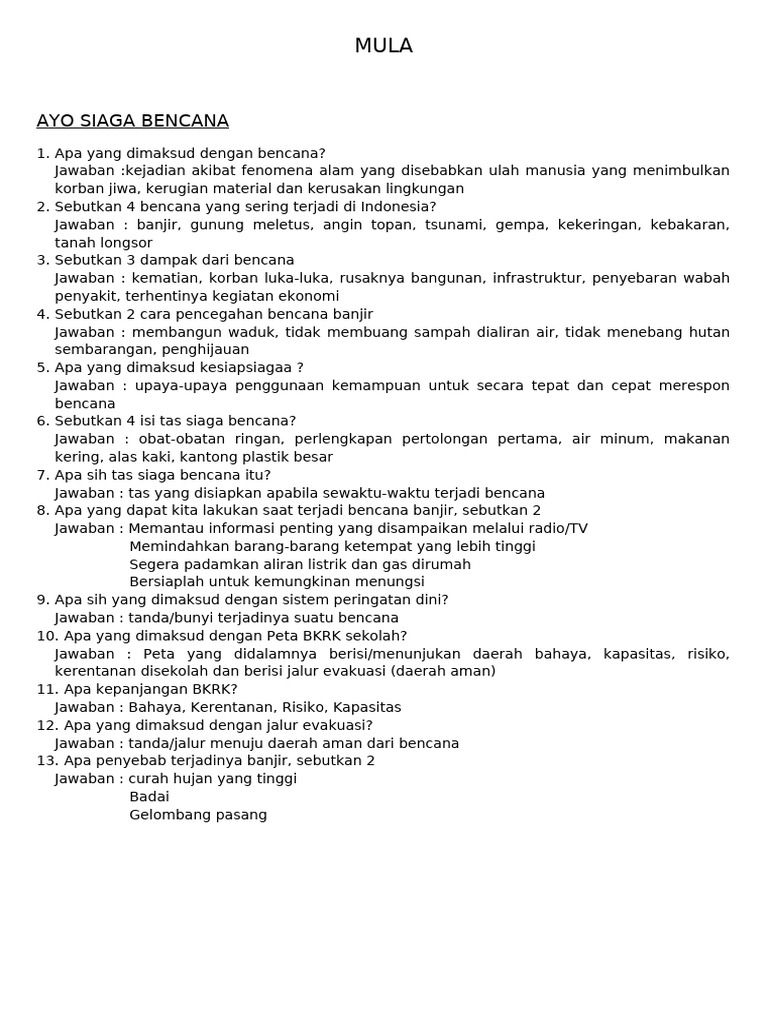 Ayo Siaga Bencana | PDF