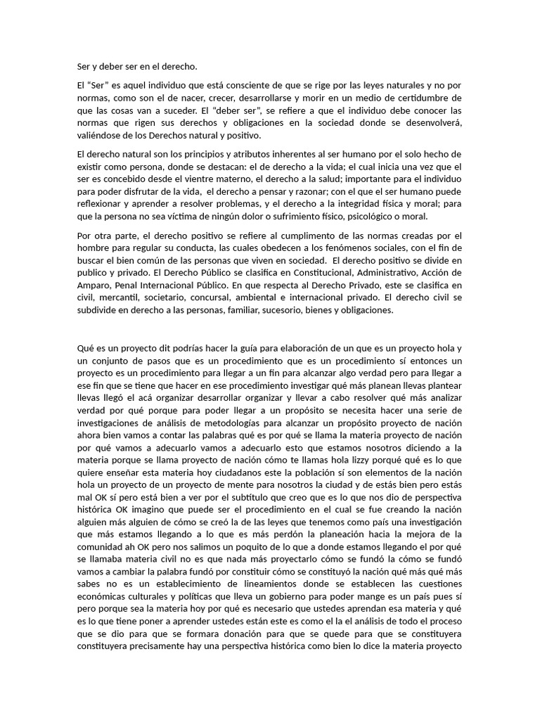 Ser y deber ser en el derecho | PDF
