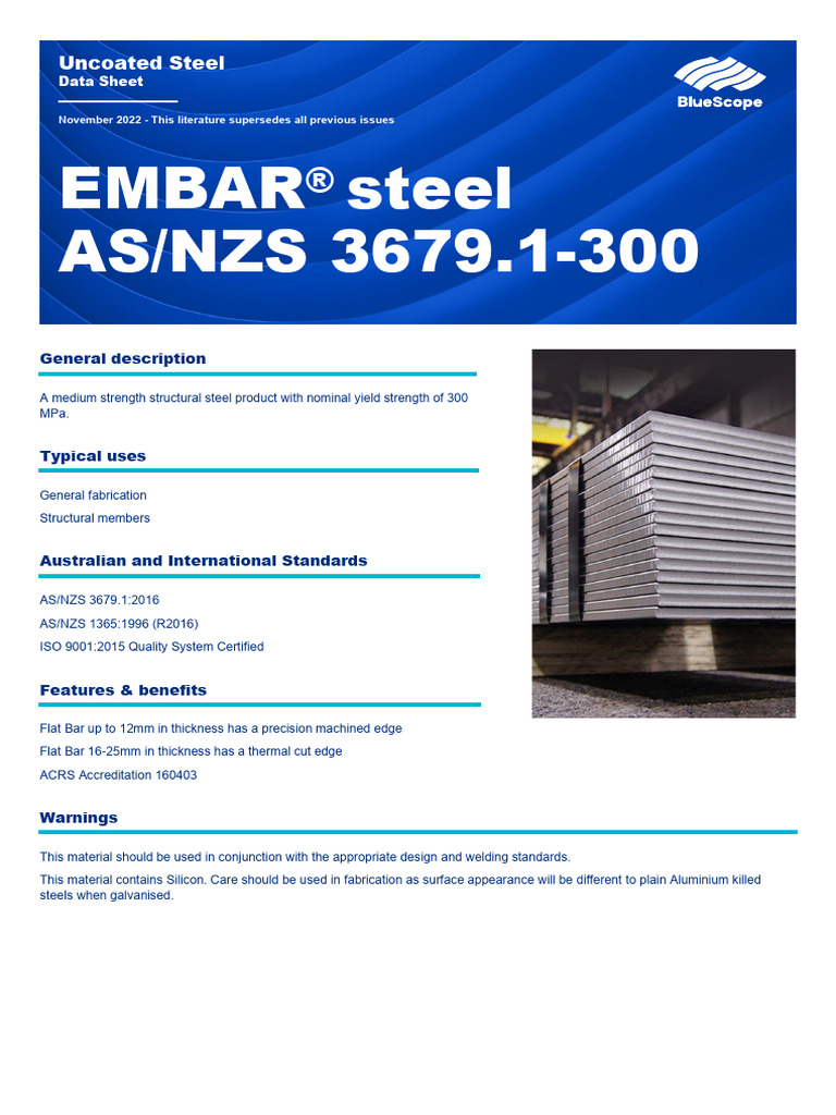 EMBAR® Steel Datasheet Nov 2022 | PDF