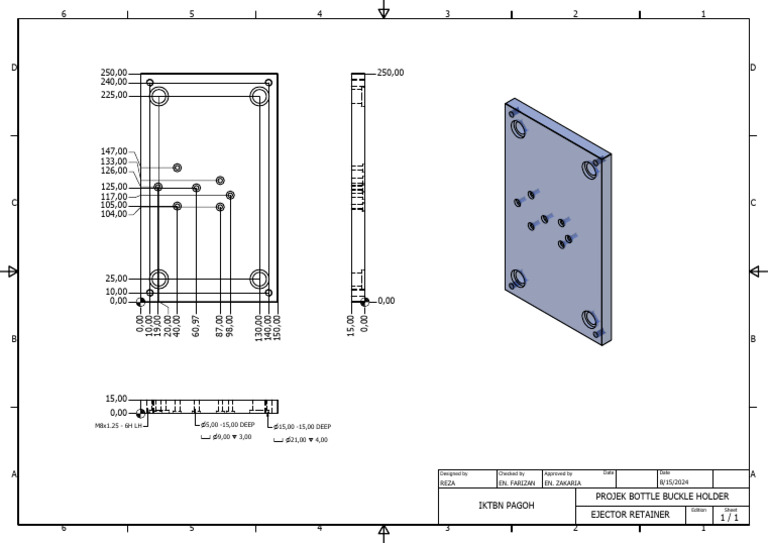 DRAWING EJECTOR RETAINER ERP | PDF