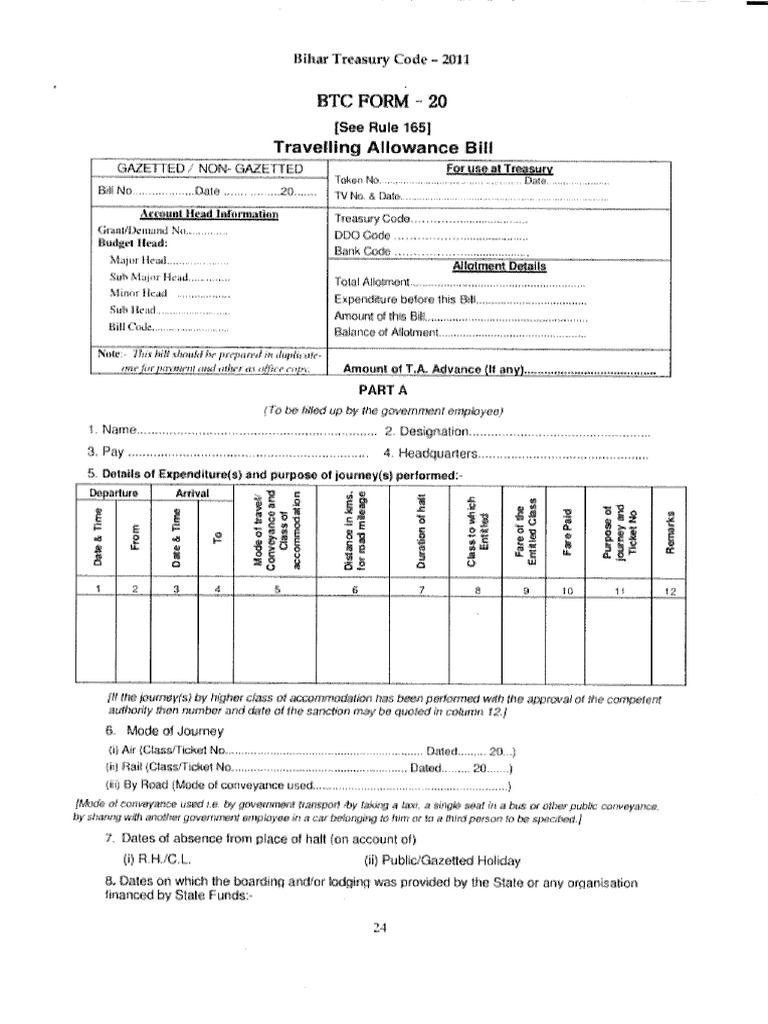 BTC Form | PDF