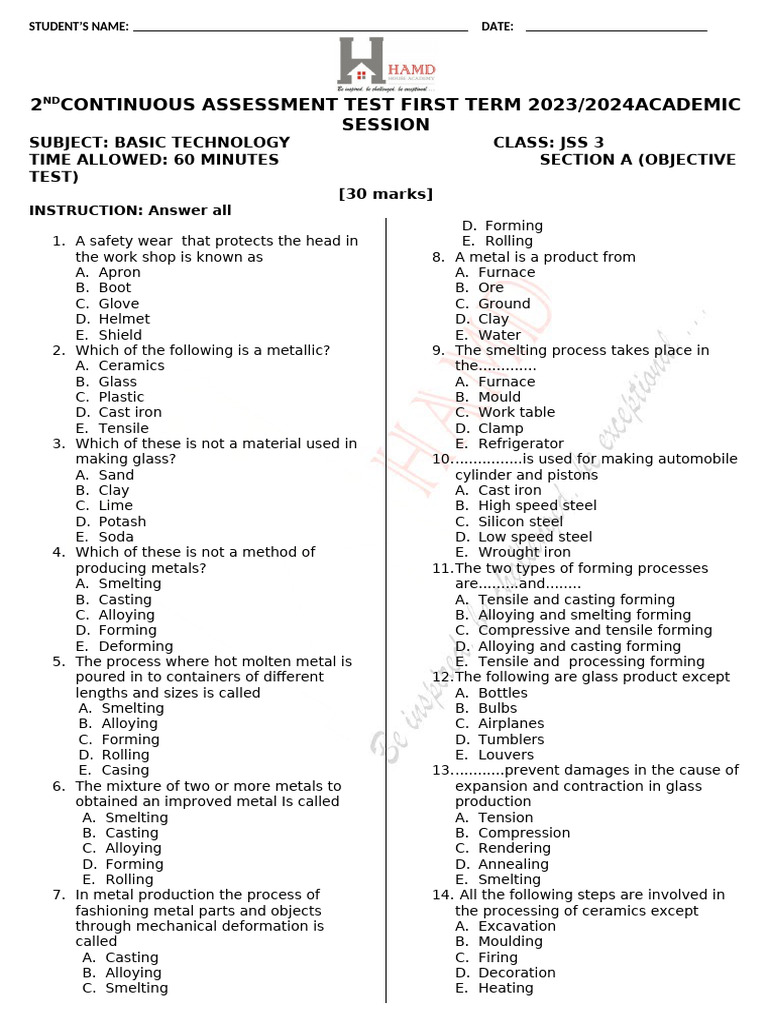 Adjusted Breakdown of Sheme of Work - 120946 | PDF | Metals ...