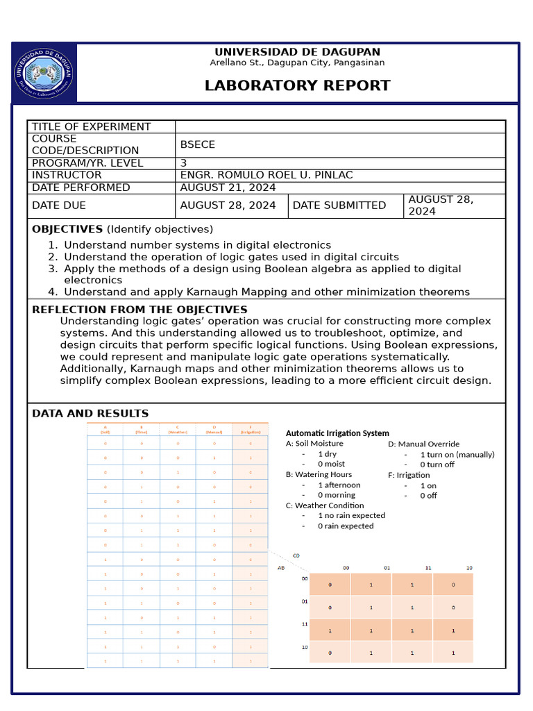 Laboratory Format | PDF | Digital Electronics | Computing