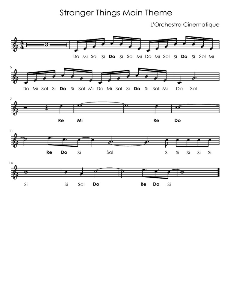 Stranger Things - Partitura | PDF