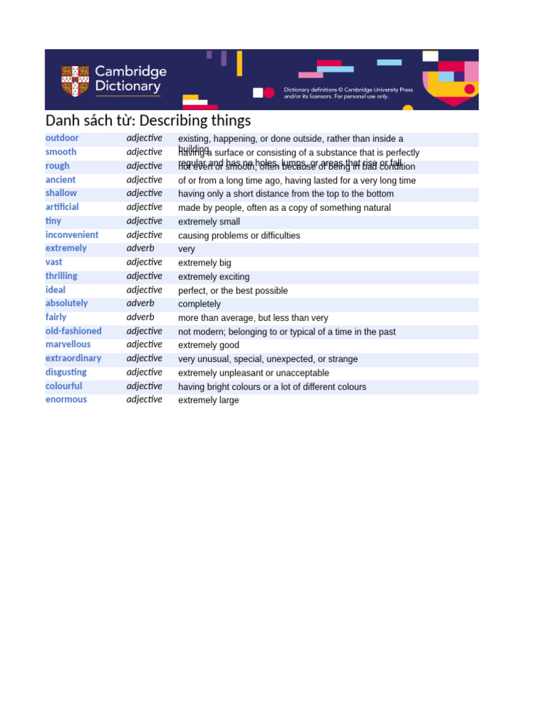 Describing Things | PDF